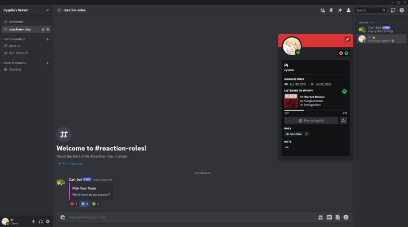 How to Make Reaction Roles on Discord Using Carl-bot