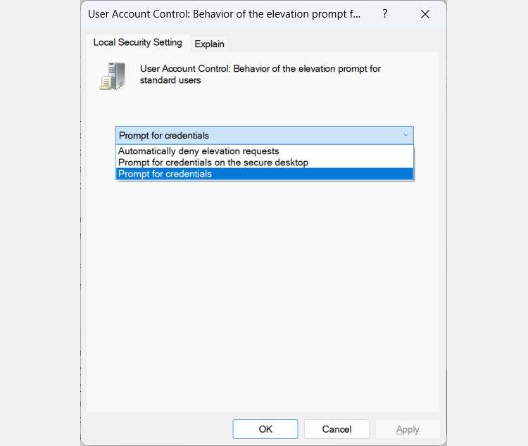 How to Change User Access Control Behavior for Standard Users on Windows