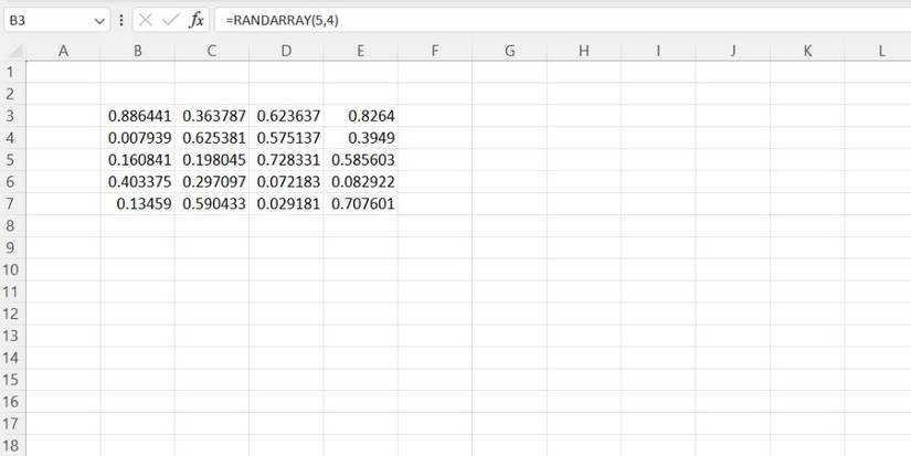 How to Use the RANDARRAY Function to Randomly Sort Data in Excel