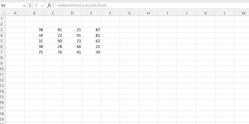How to Use the RANDARRAY Function to Randomly Sort Data in Excel