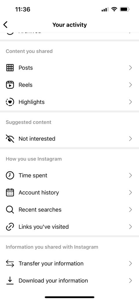How to See Your Instagram Account History