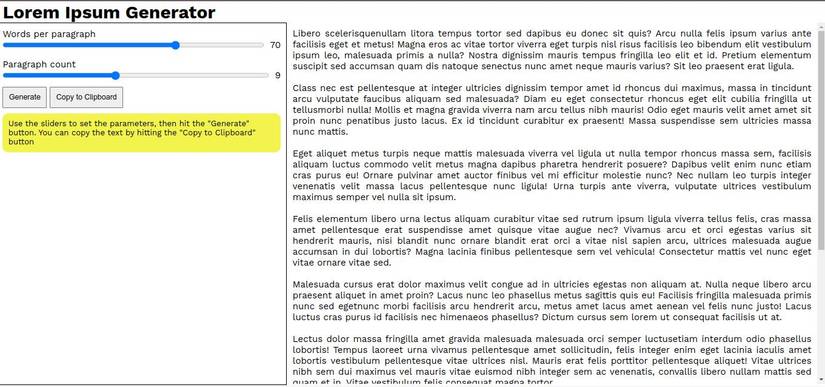 How to Build a Lorem Ipsum Text Generator With JavaScript and Vite