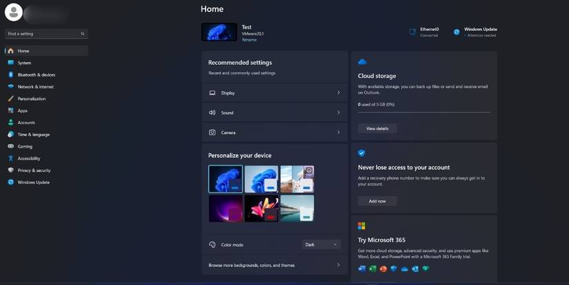 How to Enable the Home Section in the Settings App in Windows 11