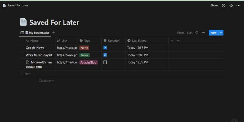 How to Create a "Save for Later" List in Notion