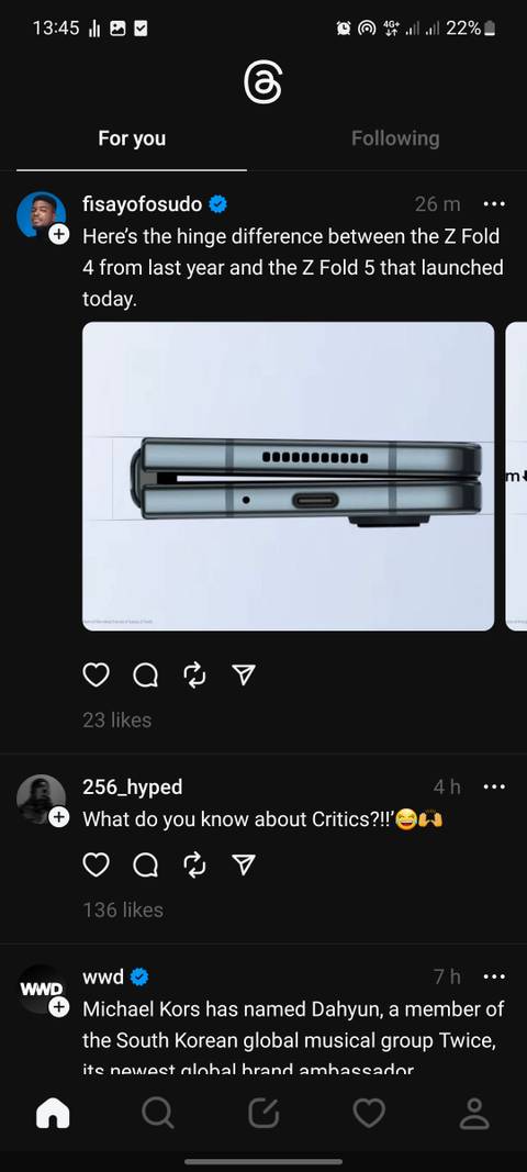 How to Enable Threads' Following Tab