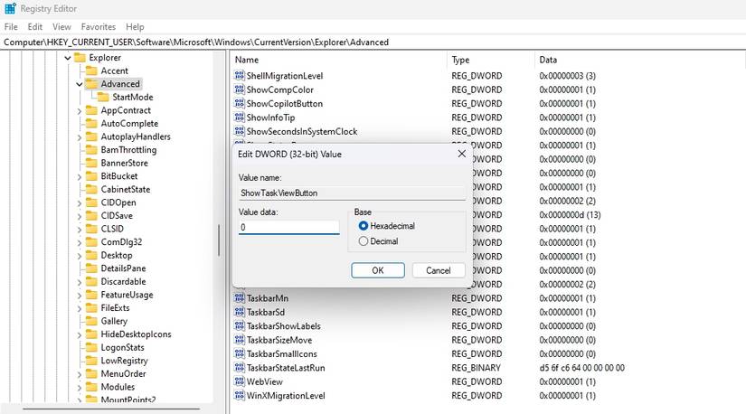 How to Hide the Task View Button From the Windows 11 Taskbar