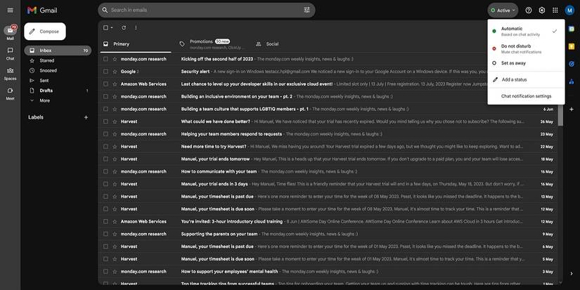 How to Update and Configure Your Google Chat Status in Gmail