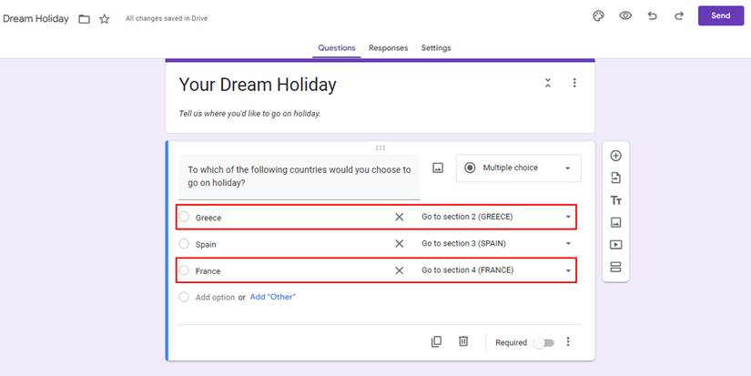 How to Add Branching or Nested Questions in Google Forms