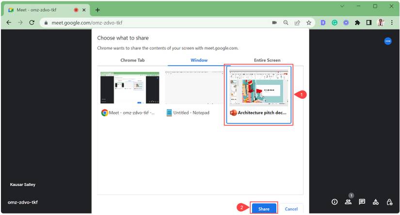 How to Present PowerPoint Slides in Google Meet