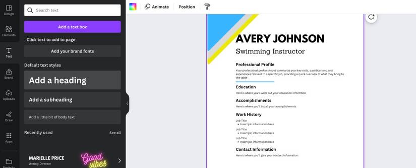 How to Create a Resume Using Canva