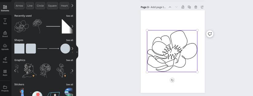 make a coloring page on canva