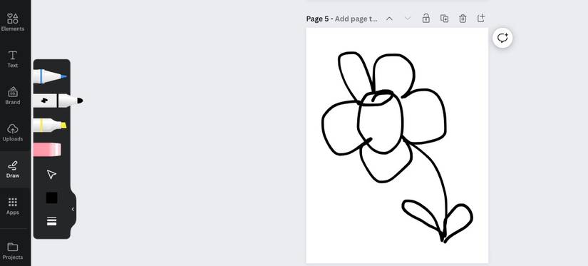 make a coloring page on canva