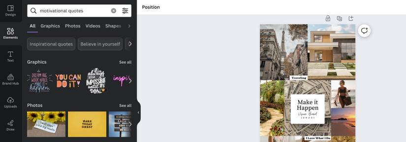 How to Create a Vision Board Using Canva