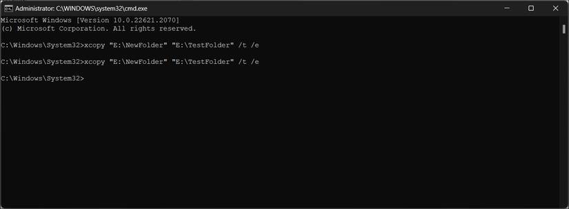 How to Recreate a Folder's Structure Without the Files in Windows