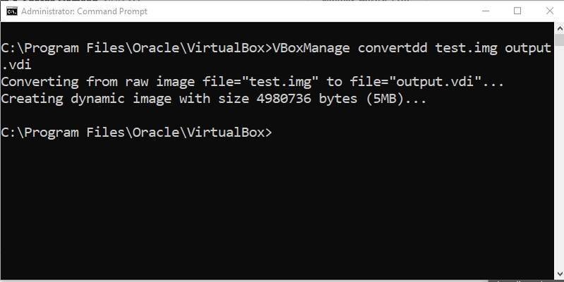 How to Convert IMG File to VDI File Using Oracle VirtualBox