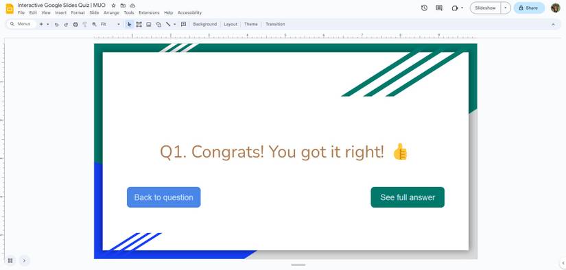 How to Create an Interactive Quiz in Google Slides