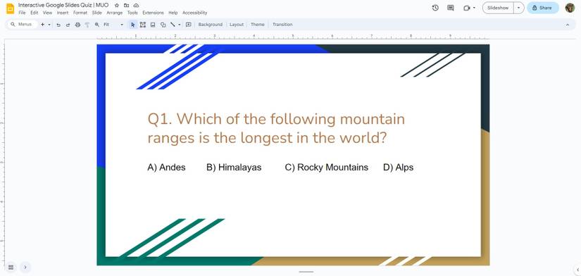 How to Create an Interactive Quiz in Google Slides