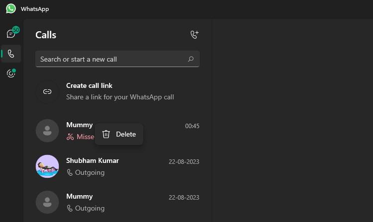 How to Clear Your WhatsApp Call Logs