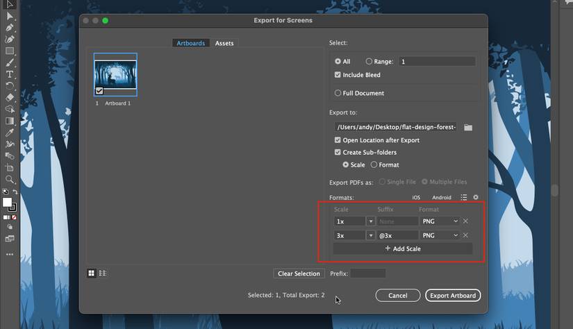 illustrator export png interlaced