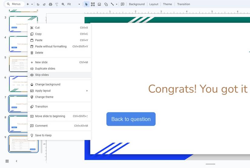How to Create an Interactive Quiz in Google Slides