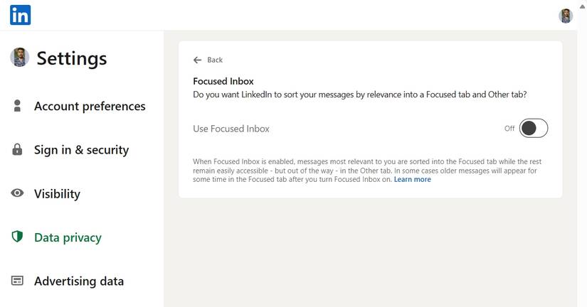 How to Disable the Focused Inbox on LinkedIn