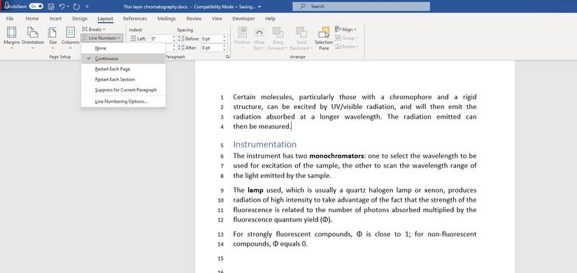 How to Add Line Numbers in Microsoft Word