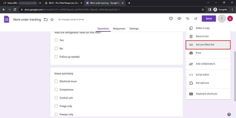 How to Pre-Fill Responses in Google Forms