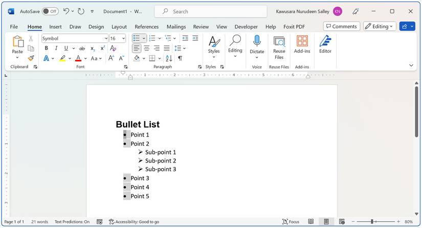 How to Change the Color of Bullet Points in Microsoft Word