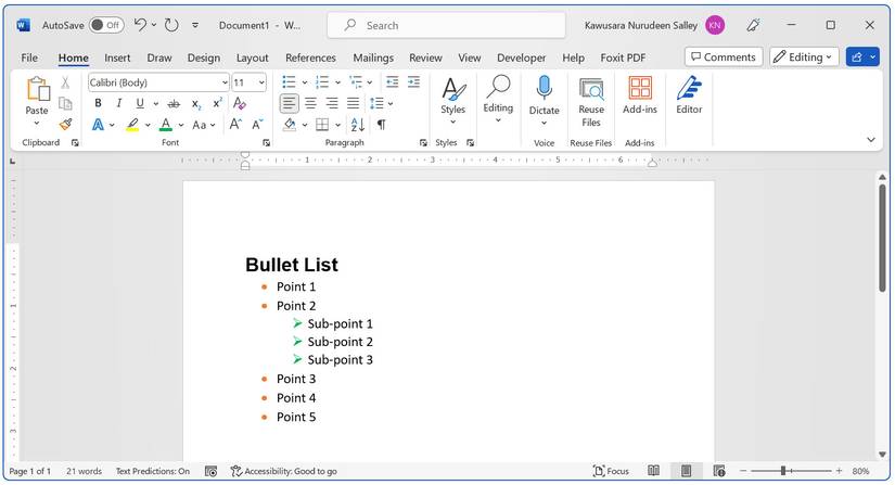 How to Change the Color of Bullet Points in Microsoft Word