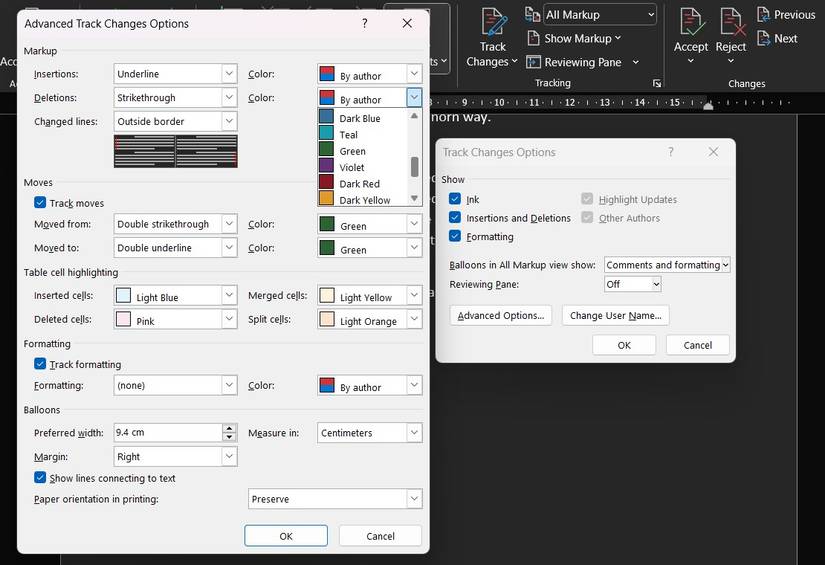 How to Make Track Changes Easier to Use on Microsoft Word