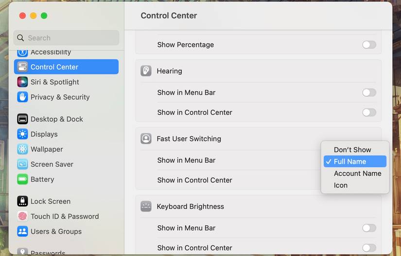 How to Quickly Switch User Accounts Using the Mac Menu Bar