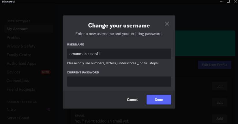 How to Change Your Discord Username or Display Name