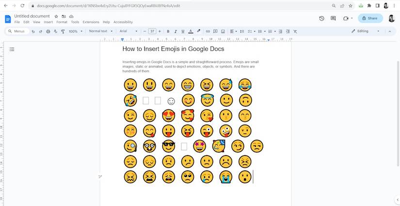 How to Insert Emoji in Google Docs