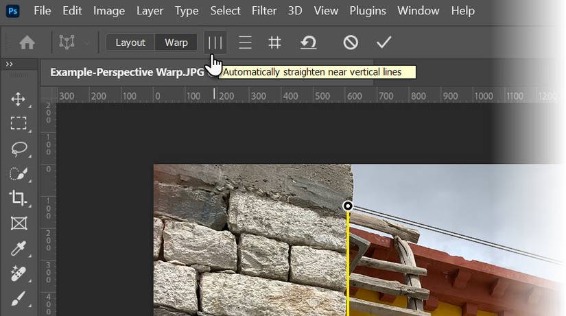 How to Change the Angle of an Image in Photoshop With Perspective Warp