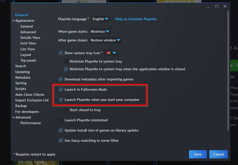 How to Use Playnite's Fullscreen Mode on Your TV