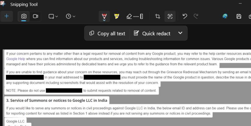 How to Use Text Actions in the Snipping Tool on Windows 11