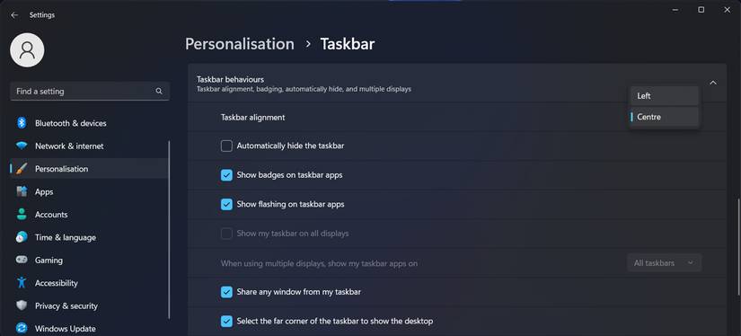 How to Move the Taskbar in Windows 11