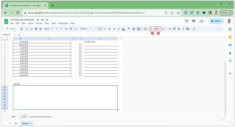 How to Create a Digital Planner in Google Sheets