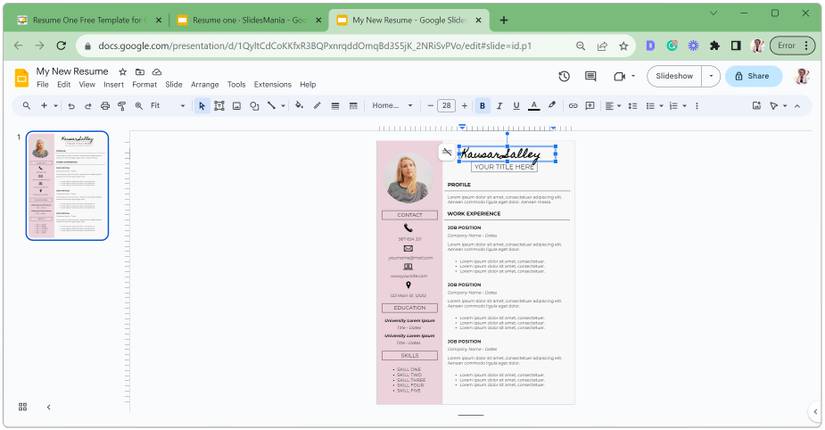 How to Create a Resume Using Google Slides