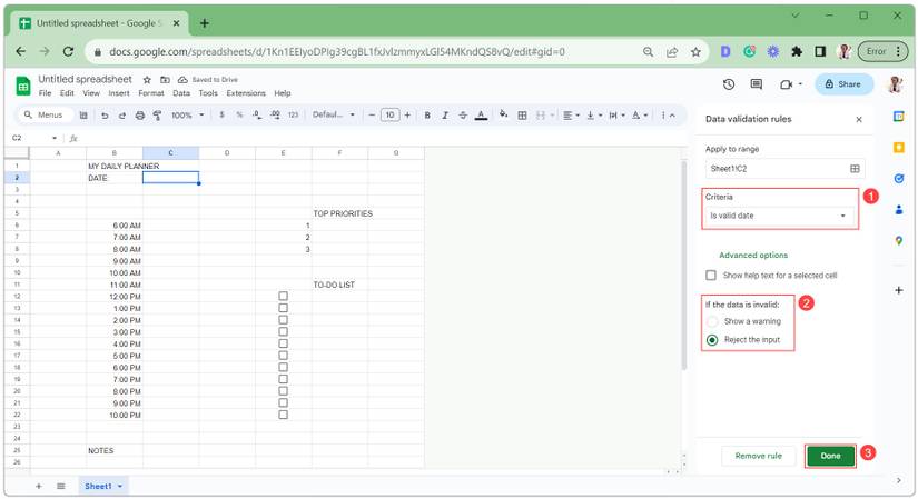 How to Create a Digital Planner in Google Sheets
