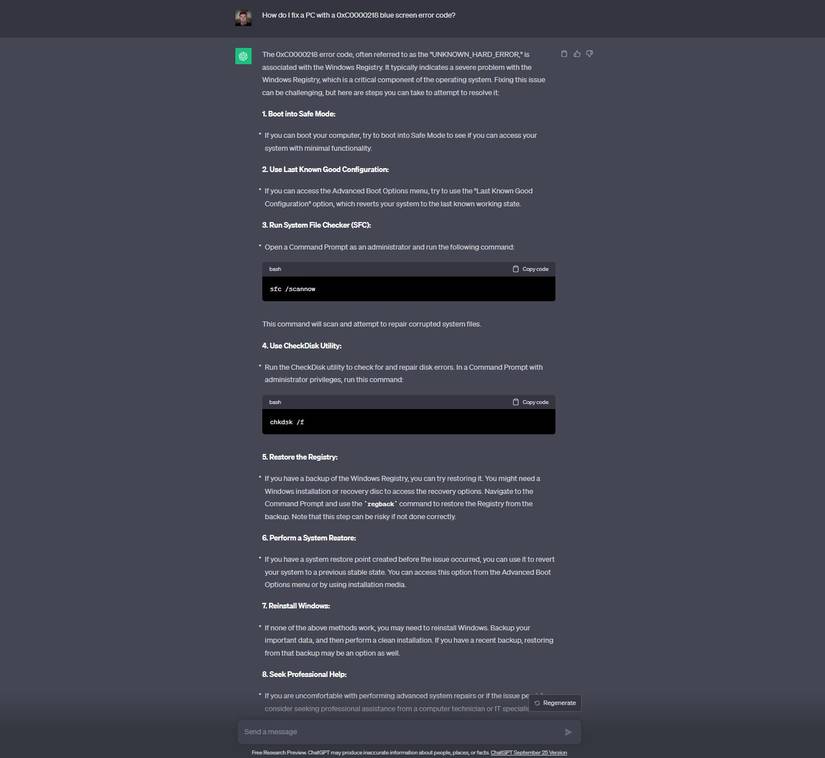 How to Troubleshoot Your Broken PC With ChatGPT