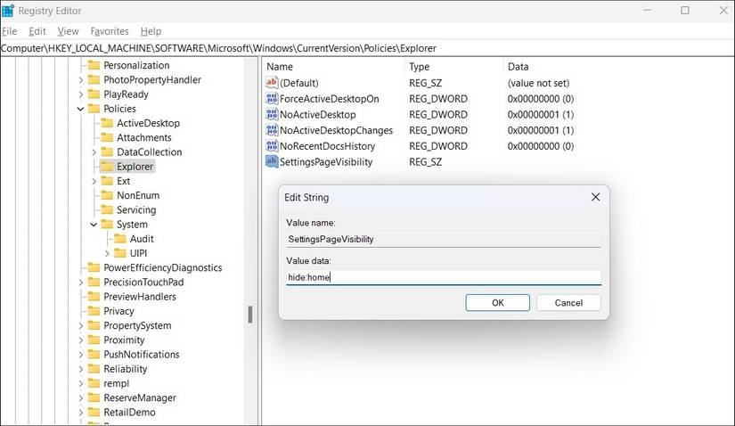 How to Remove the Home Page From the Settings App in Windows 11