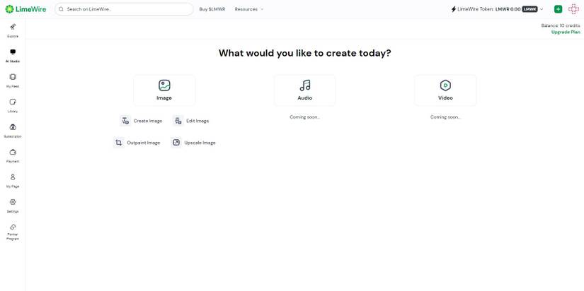 LimeWire: AI Image Generation With a Difference
