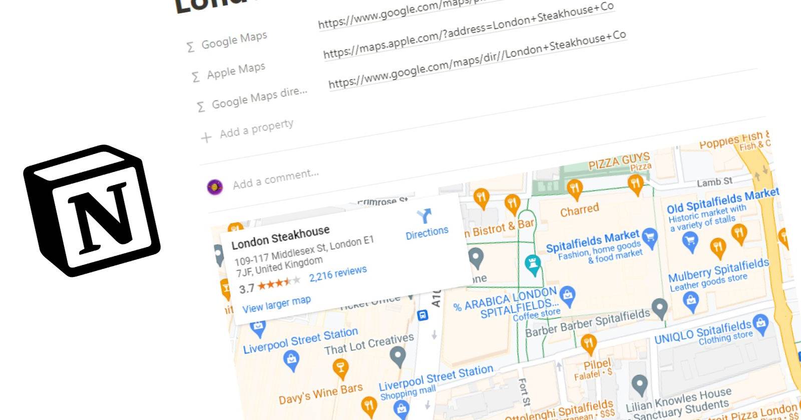 How to Generate Clickable Google and Apple Maps Links in Notion