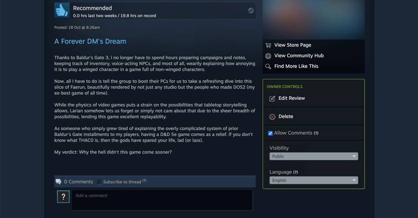 How to Leave a Game Review on Steam