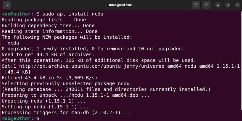 How to Use ncdu to Check Disk Space in Ubuntu