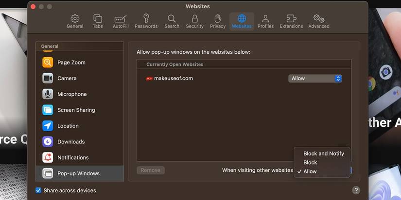How to Disable the Pop-Up Blocker on a Mac