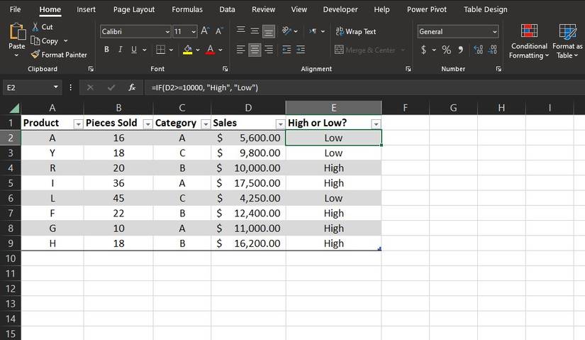 How to Use Excel's Greater Than or Equal To Function