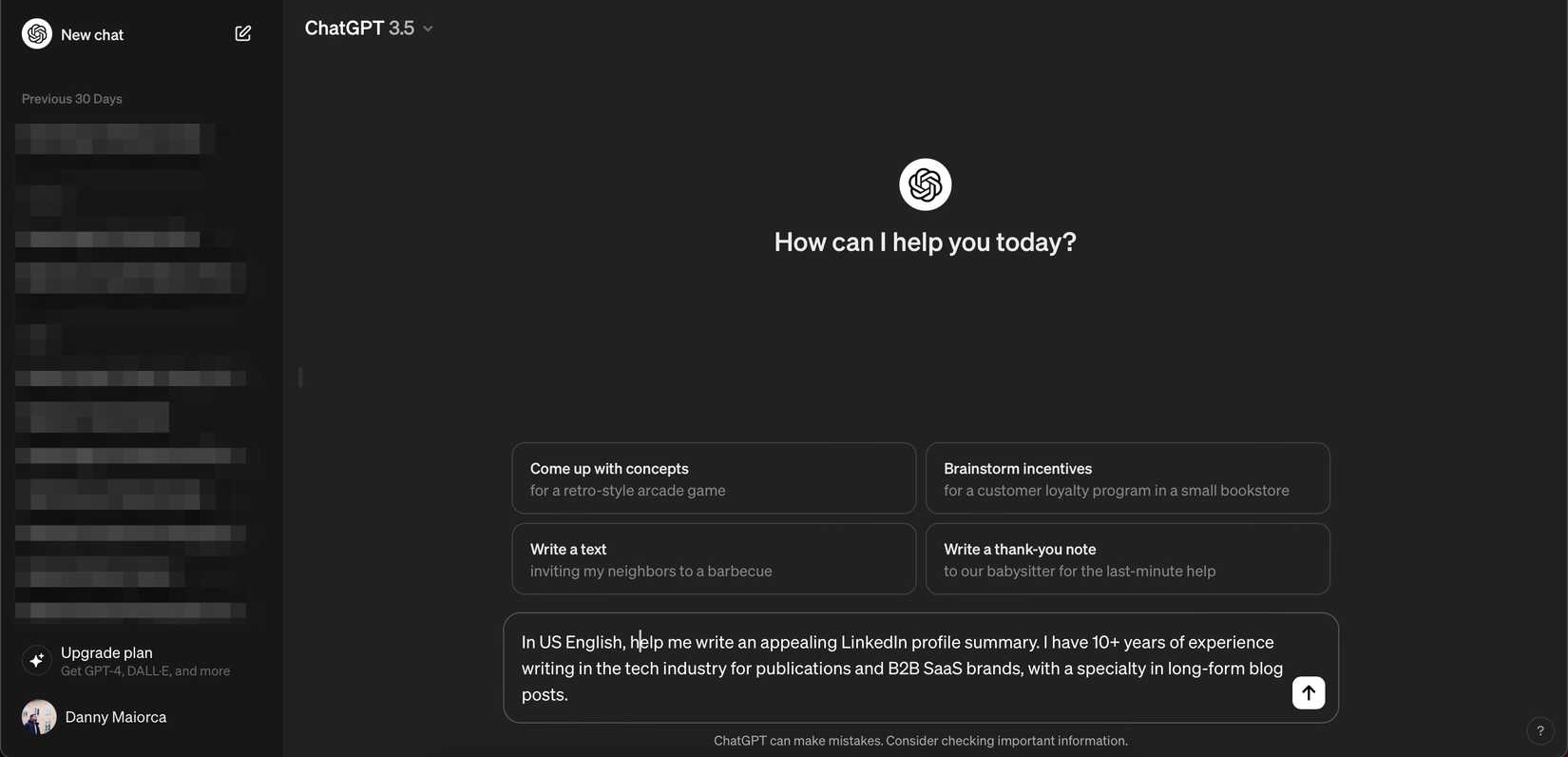 How to Improve Your LinkedIn Profile Using AI