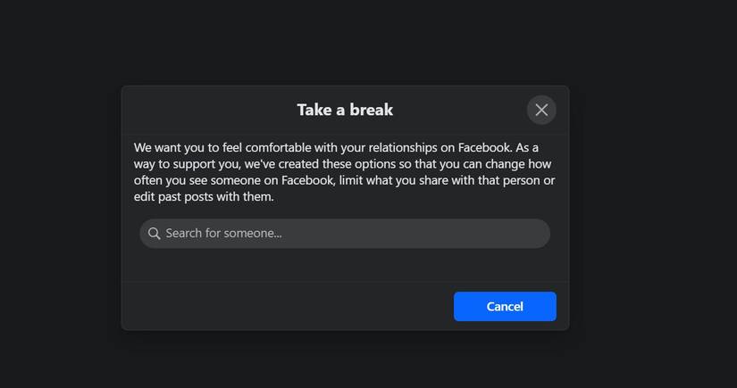 How to Take a Break From Being Facebook Friends With Someone